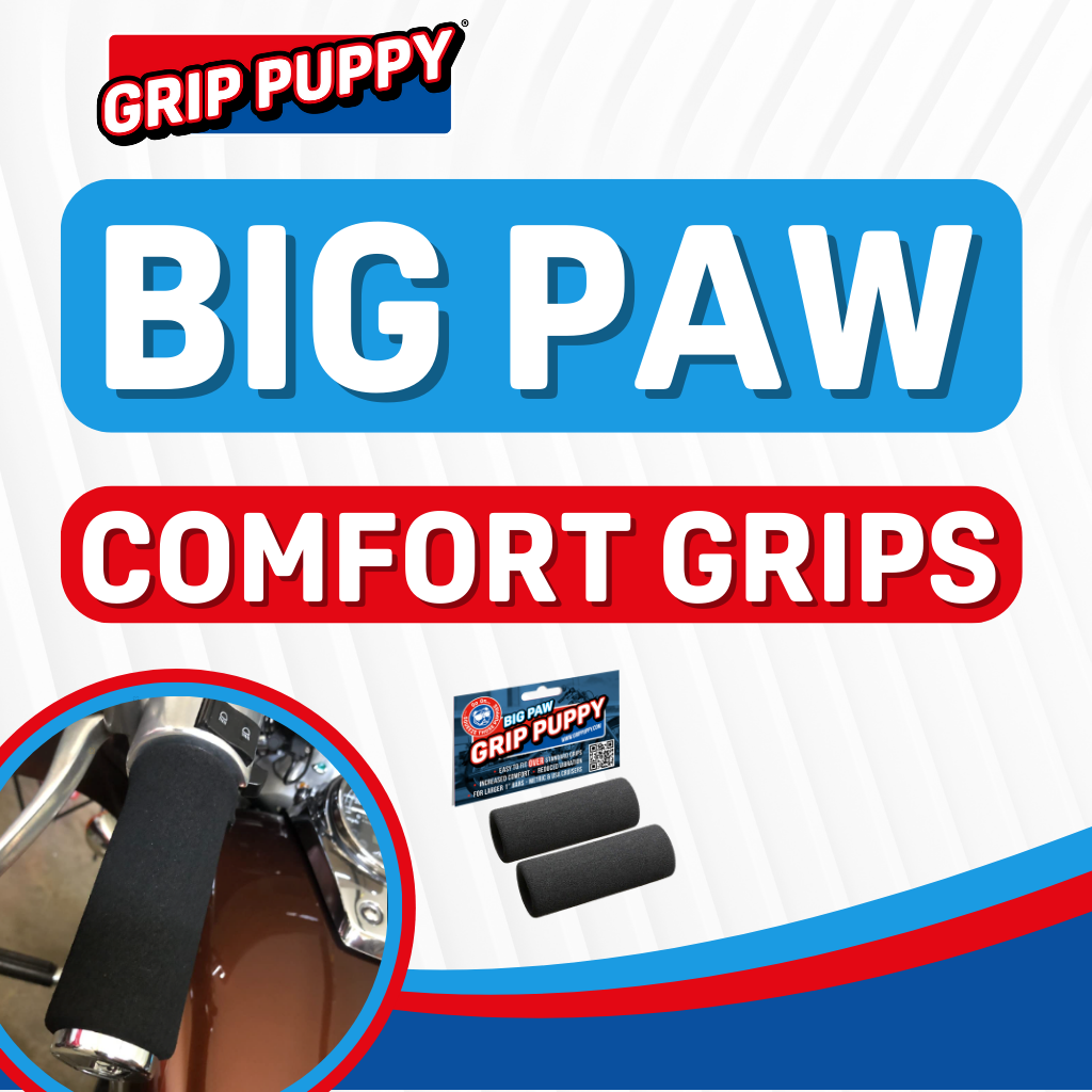 Grip Puppy Big Paw Comfort Grips | Reduce Vibration | Motor Accessories
